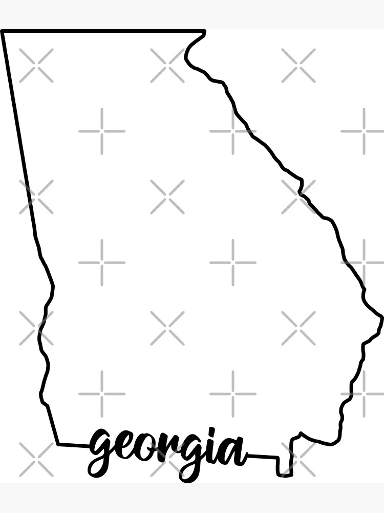 "Georgia State Outline" Art Print for Sale by EvolvClothing | Redbubble