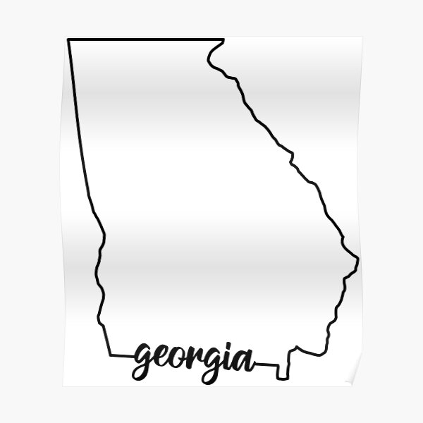 "Georgia State Outline" Poster for Sale by EvolvClothing | Redbubble