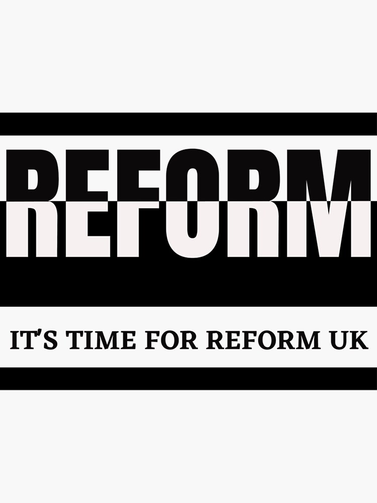 "TIME REFORM UK " Sticker for Sale by SymbolicIm | Redbubble