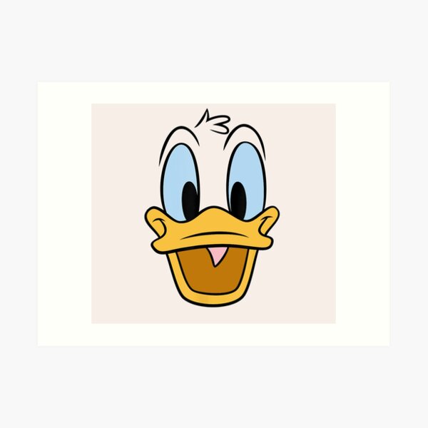 "Donald Duck Big Face" Art Print for Sale by JennieDreher | Redbubble