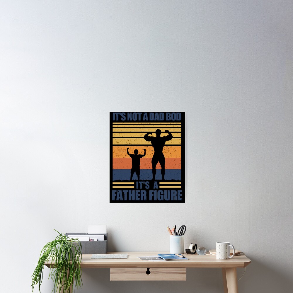 "Dad Bodybuilder Father Gym Muscle Fitness Gift" Poster by ...