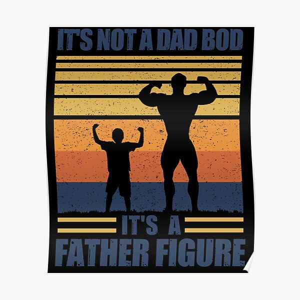 "Dad Bodybuilder Father Gym Muscle Fitness Gift" Poster by ...