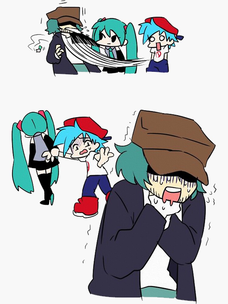 "Garcello fnf mod Charakter T-Shirt - Fnf agoti T-Shirt" Sticker von ...