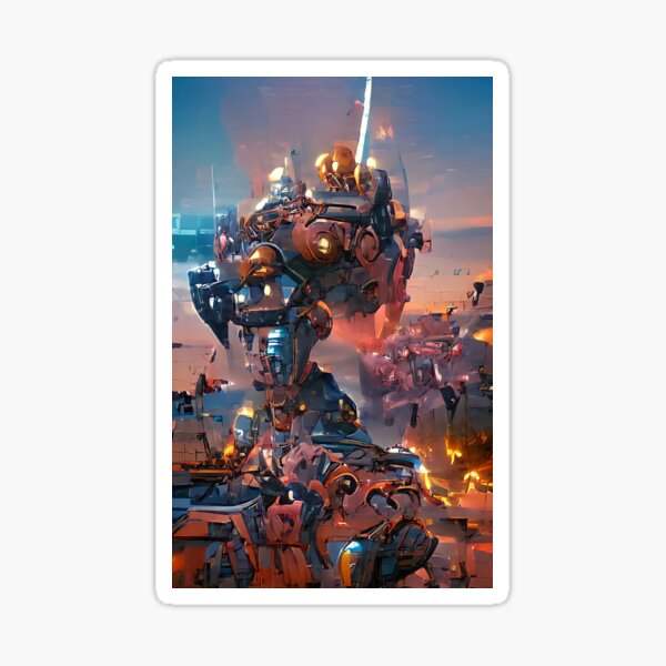 "leviathan robot" Sticker by calacas05 | Redbubble