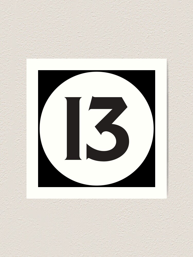 "Number 13 White" Art Print for Sale by jcoffeydesign | Redbubble