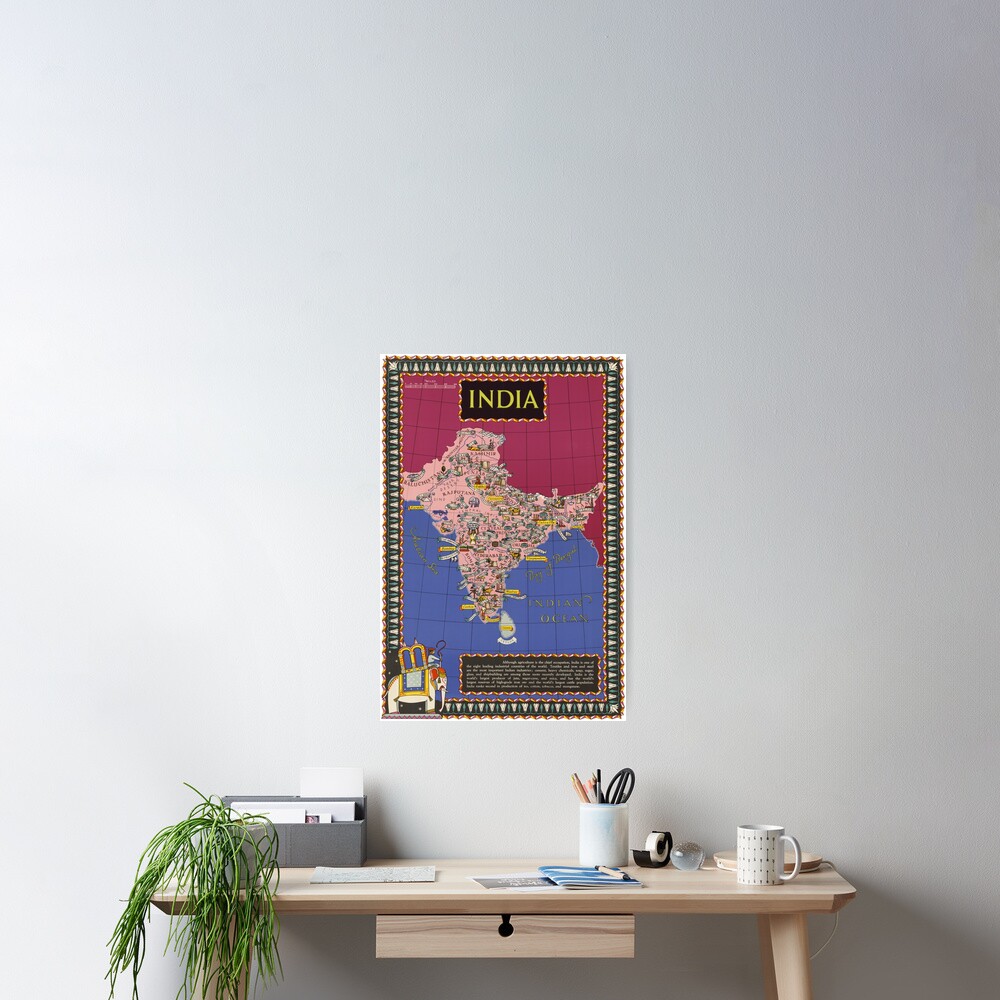 "Historical Resource Map of India" Poster by Lueshis | Redbubble
