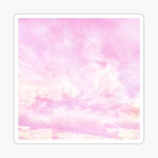 "Sparkling Stars and clouds in Pink Dreamy Sky " Sticker for Sale by ...