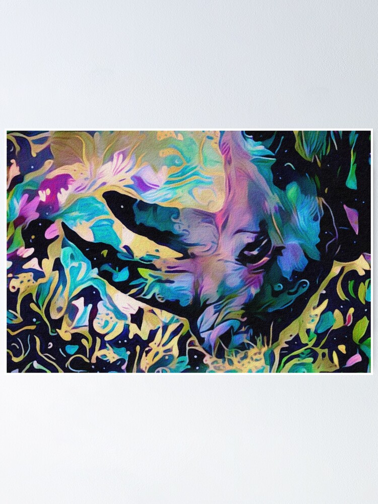 "Rare Purple Rhino" Poster for Sale by SMSFineArt | Redbubble