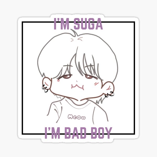 "BTS Suga" Sticker for Sale by KaRaSha | Redbubble
