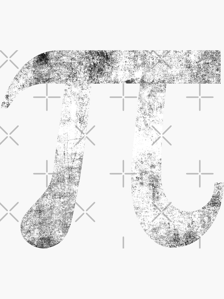 "Pi Symbol 3.14 March Day Pie Cool Distressed Geek" Sticker by ...