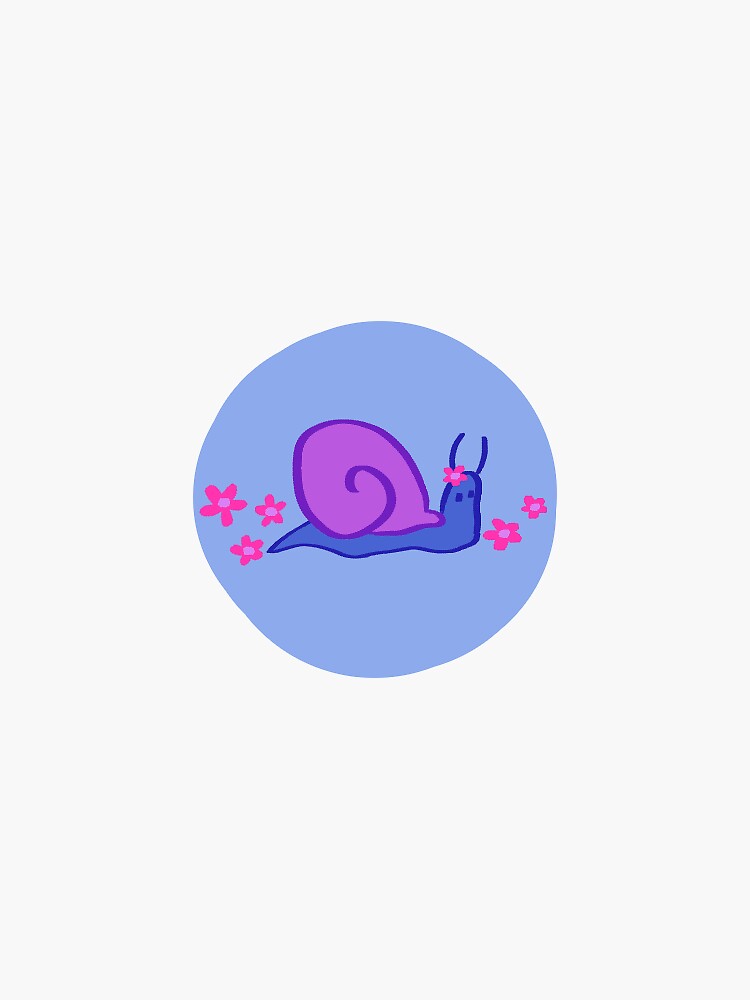"Snail - Pink / Purple / Blue" Sticker by voidtraces | Redbubble