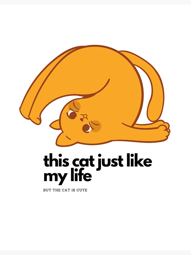 "Bored cat" Sticker for Sale by Sweetie-cat | Redbubble