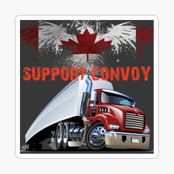 "Trucker Convoy Hard Hat Sticker" Sticker for Sale by IdeaPangea ...