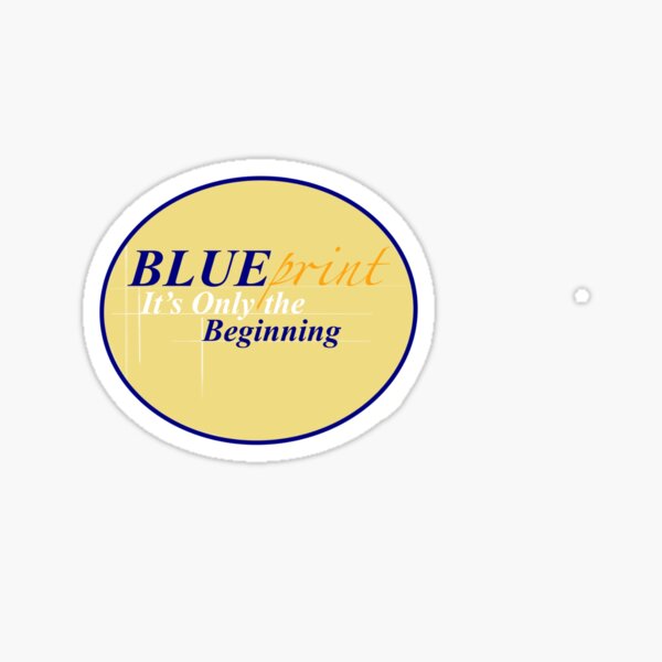 "BLUEprint" Sticker for Sale by TreeSquid | Redbubble