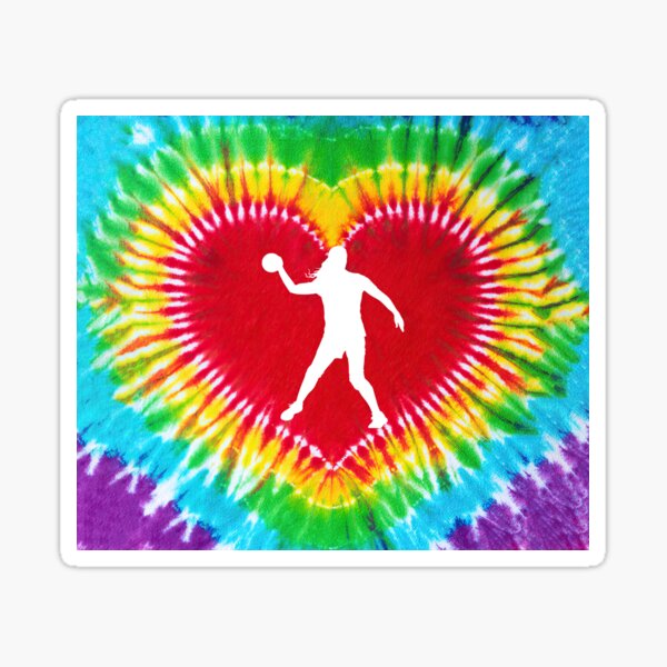 "Handball Tie Dye Heart Art" Sticker by SweetTea4U | Redbubble