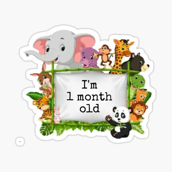 "Baby milestone 1 month" Sticker for Sale by CoolAR | Redbubble