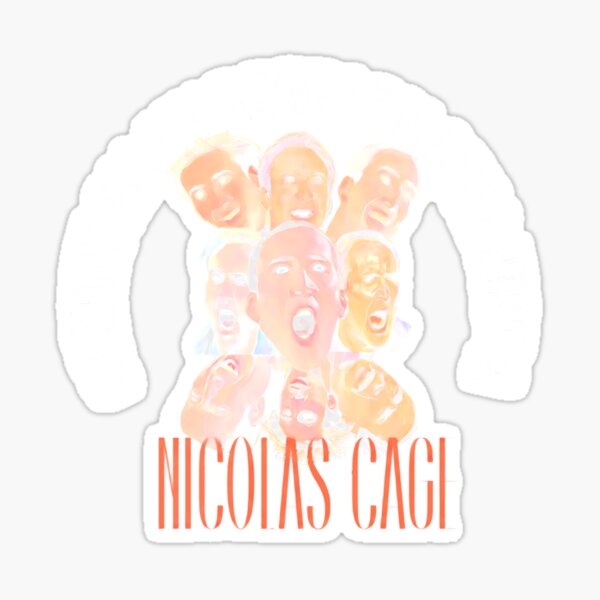 "Despite all my rage i am still just a Nicolas cage" Sticker by JSDHBS ...