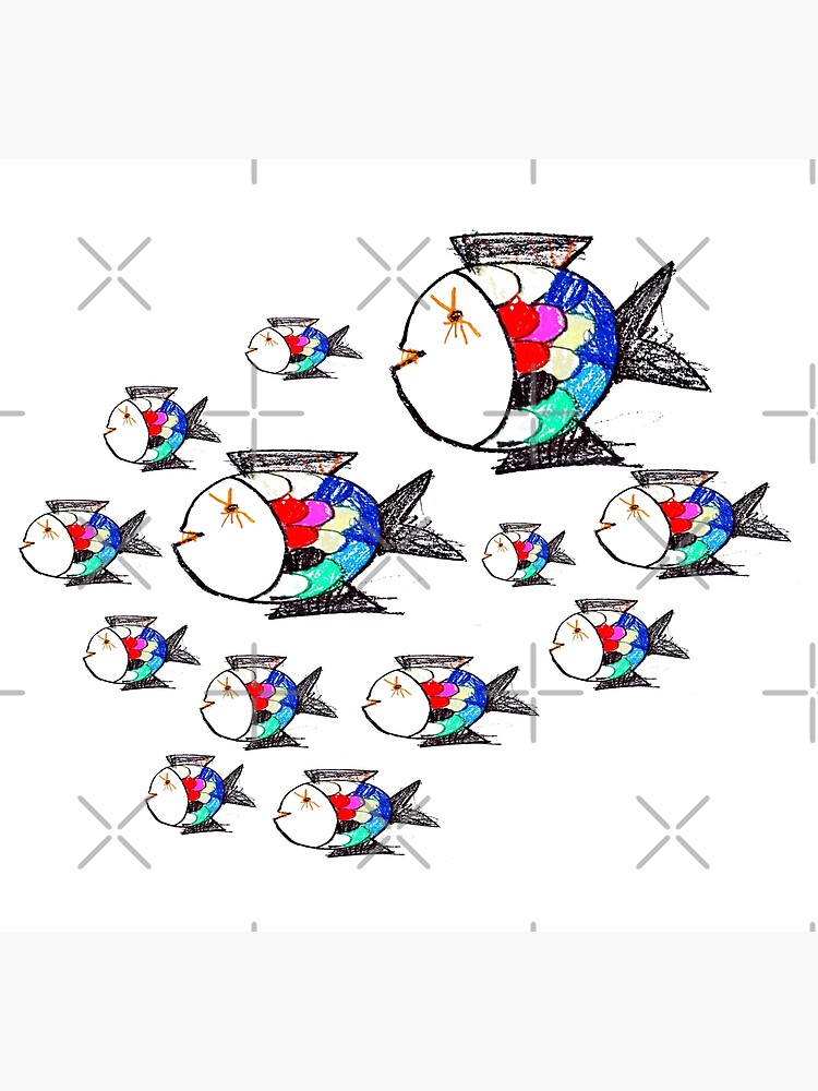 "Fish crayon art by Choi Goun 02" Art Print for Sale by SuRetouching ...