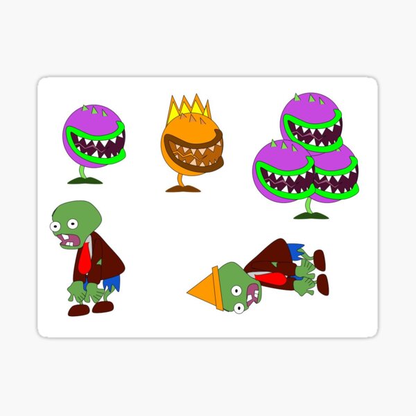"pvz stickers 2" Sticker by rand0mstuff | Redbubble