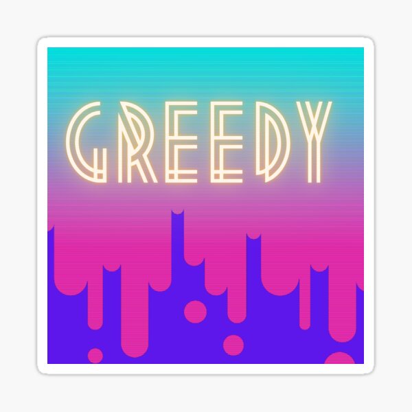 "Greedy Picturoid" Sticker for Sale by Showmee | Redbubble