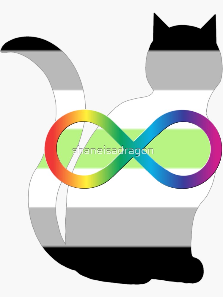 Neurodivergent Agender Pride Cat Sticker For Sale By Shaneisadragon