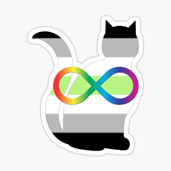 "Neurodivergent Agender Pride Cat" Sticker for Sale by shaneisadragon ...