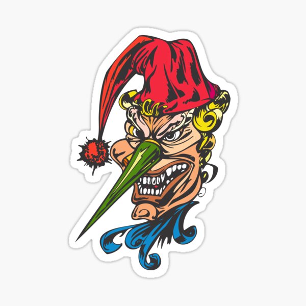 "Scary killer clown" Sticker for Sale by tillhunter | Redbubble
