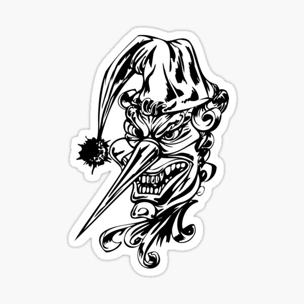 "Scary killer clown" Sticker by tillhunter | Redbubble