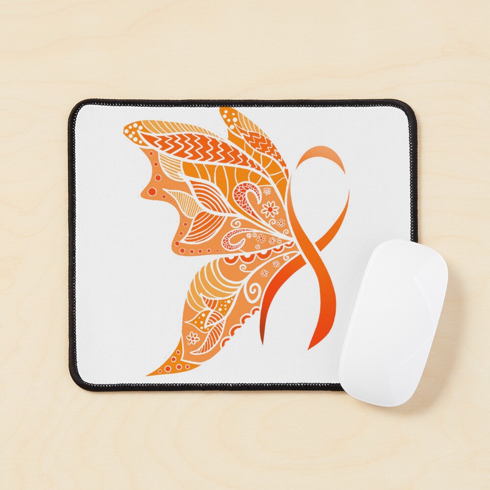 "Leukemia Awareness Ribbon Butterfly Drawing" Sticker for Sale by ...