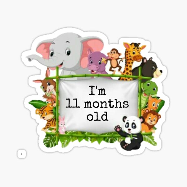 " Baby milestone 11 months " Sticker for Sale by CoolAR | Redbubble