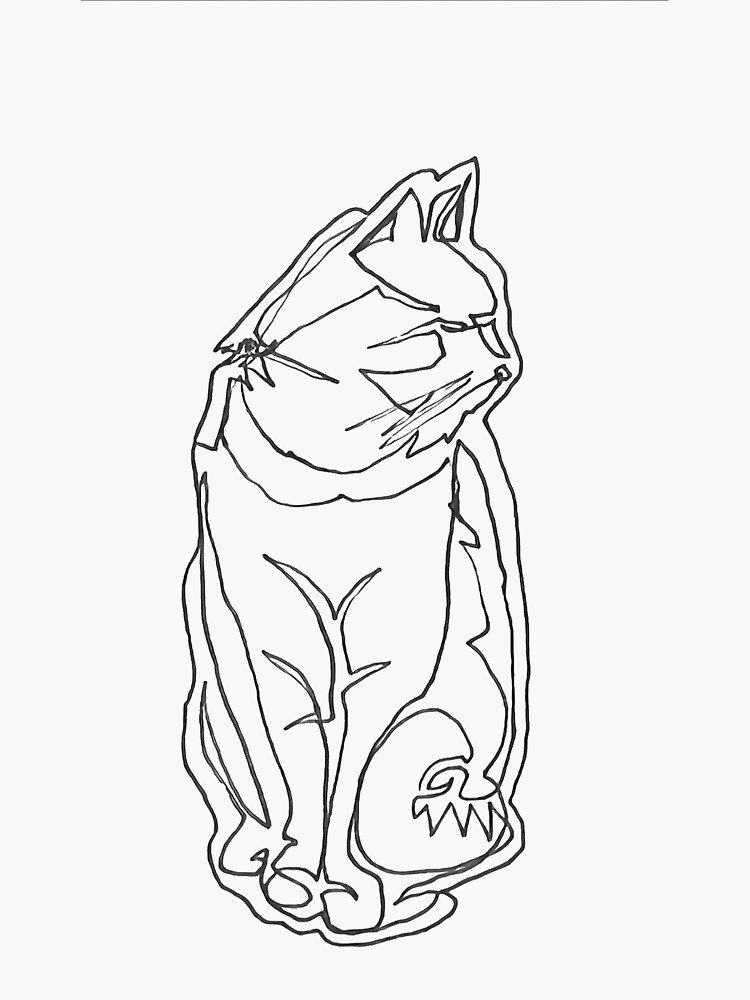 "cheddar the cat" Sticker for Sale by zengrr | Redbubble
