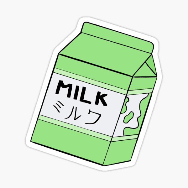 "Matcha flavoured milk carton" Sticker for Sale by Yummyyums | Redbubble