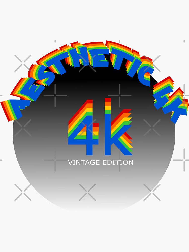 "Aesthetic 4k" Sticker for Sale by dear-ally | Redbubble