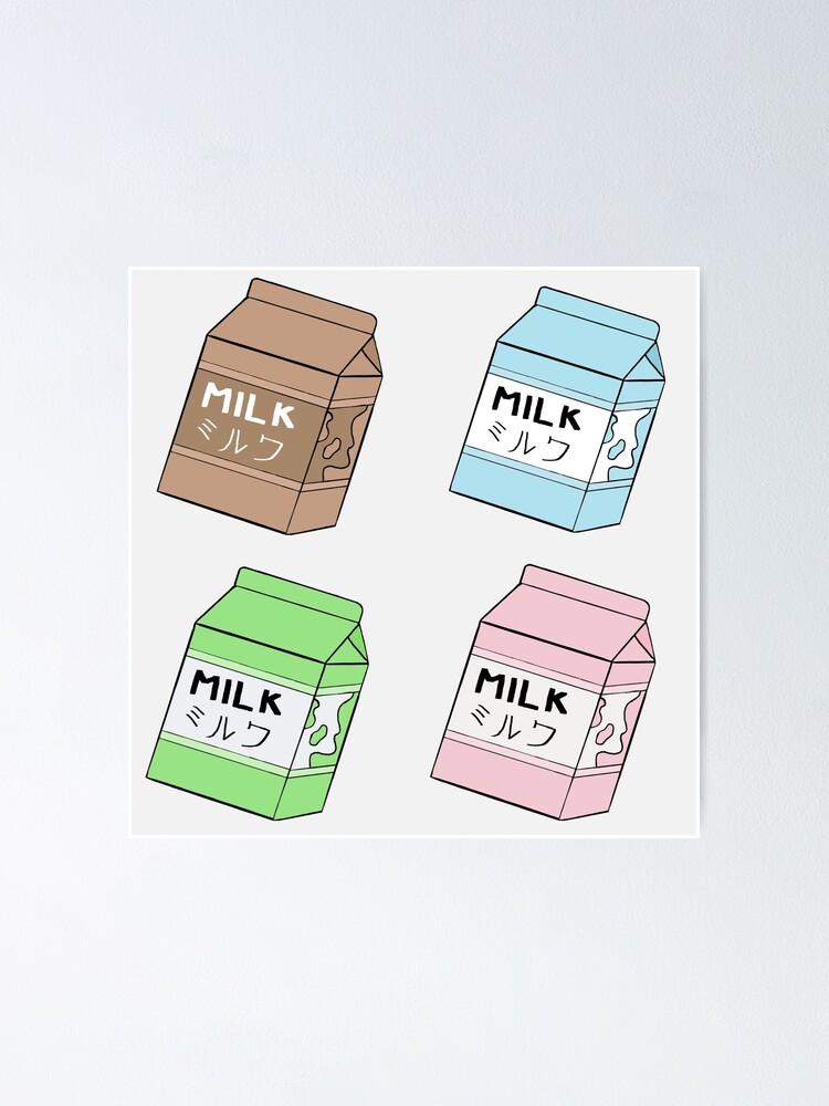"flavoured milk carton pack" Poster for Sale by Yummyyums | Redbubble