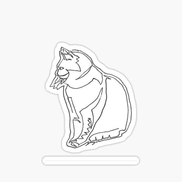 "Alfredo the cat" Sticker for Sale by zengrr | Redbubble