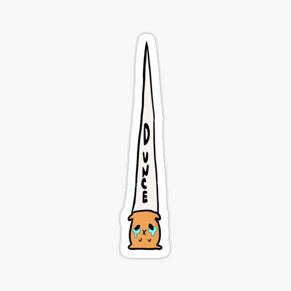 "Sad Dunce Capped Hamster now in color" Sticker for Sale by CE-Crafts ...