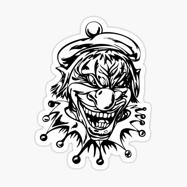 "Scary killer clown" Sticker for Sale by tillhunter | Redbubble