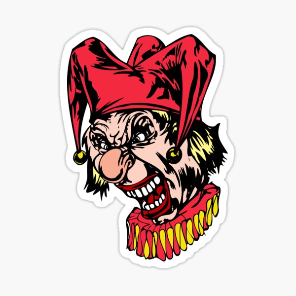 "Scary killer clown" Sticker for Sale by tillhunter | Redbubble