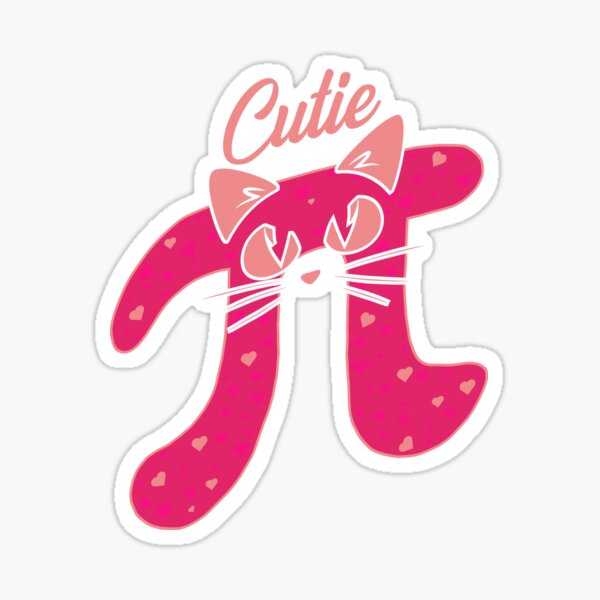 "Pi Day 2022, Cutie Pi - Mathematics Pi Symbol" Sticker by Fabvity ...