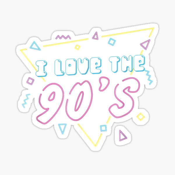"90s Nineties Era - Vintage I Love The 1990s" Sticker by arvezsfalwany ...