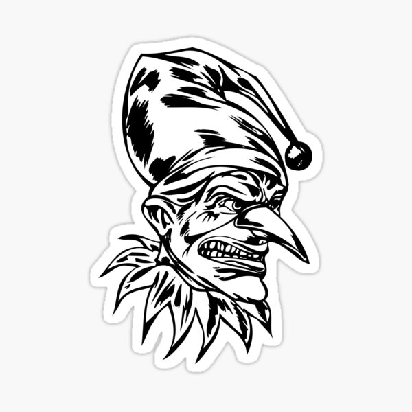 "Scary killer clown" Sticker for Sale by tillhunter | Redbubble