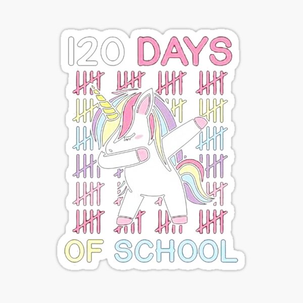 "120 Days of School for Teacher" Sticker for Sale by nurrosidi | Redbubble