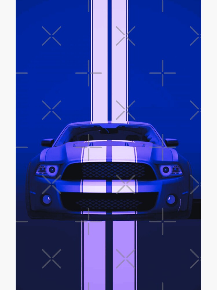 "Blue Shelby Mustang Car" Sticker by MScreator | Redbubble