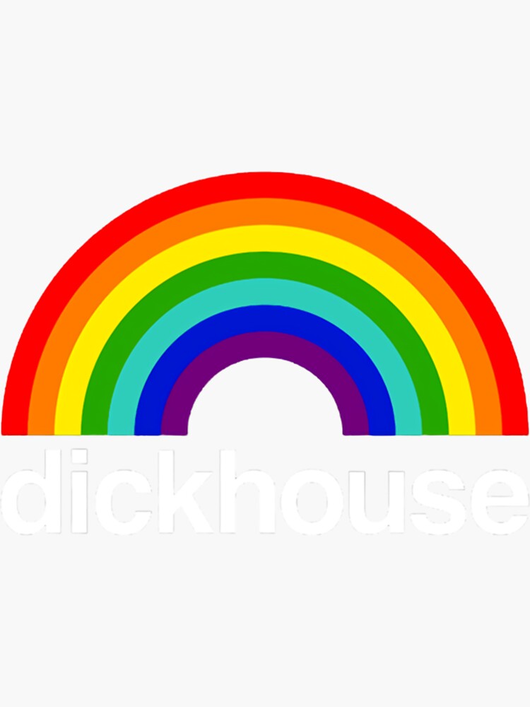 "dickhouse production logo jackass rainbow " Sticker for Sale by ...