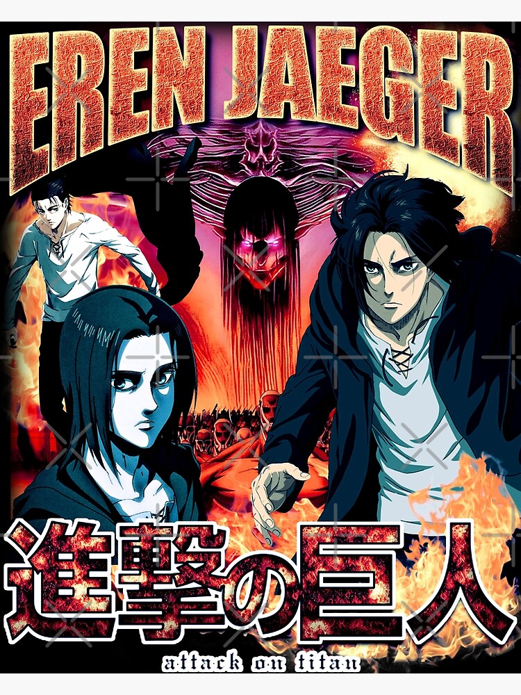 "Attack On Titan/Shingeki no Kyojin Eren Jaeger Vintage 90s Bootleg ...