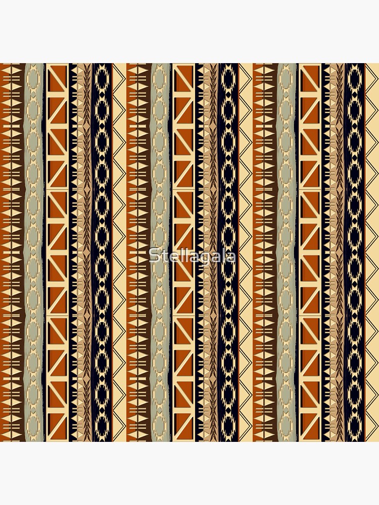 "ethnic african stripes traditional pattern" Sticker by Stellagala ...