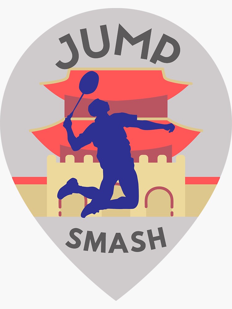 "Badminton Jump Smash" Sticker by R2K00 | Redbubble