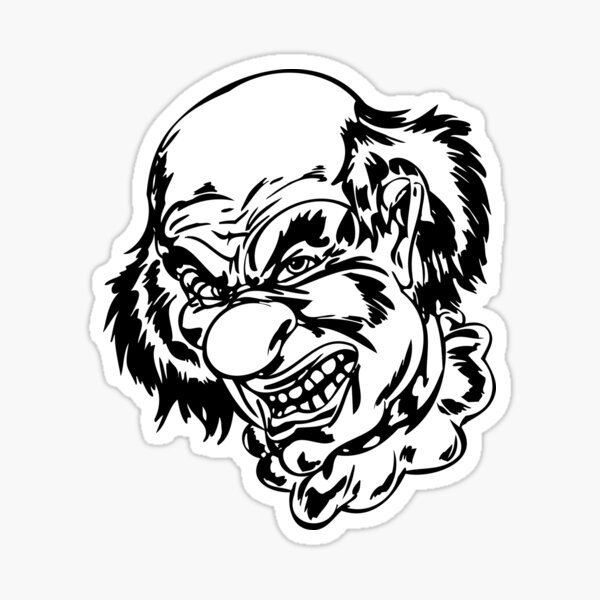 "Scary killer clown" Sticker for Sale by tillhunter | Redbubble