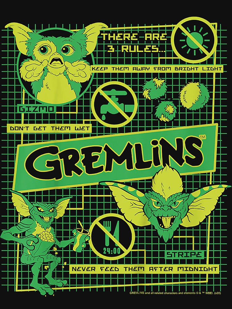 "Kids Gremlins Three Rules Schematics" T-shirt by ThachHaoNgo | Redbubble