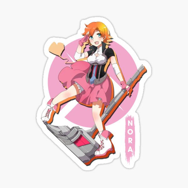 "Nora Valkyrie girl anime so beautiful art" Sticker by Correia6534 ...